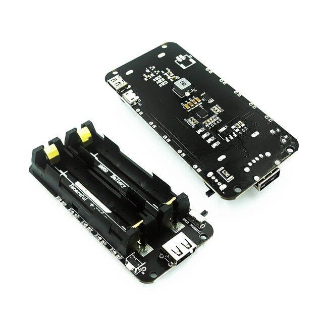 Two Voltage 18650 Lithium Battery Shield V8 Mobile Power Expansion Board Module 5v/3a 3v/1a ...