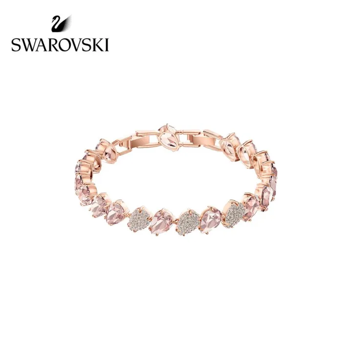 Swarovski MIX Bracelet Soft Pink Tone Stunning Gorgeous Glossy Female ...