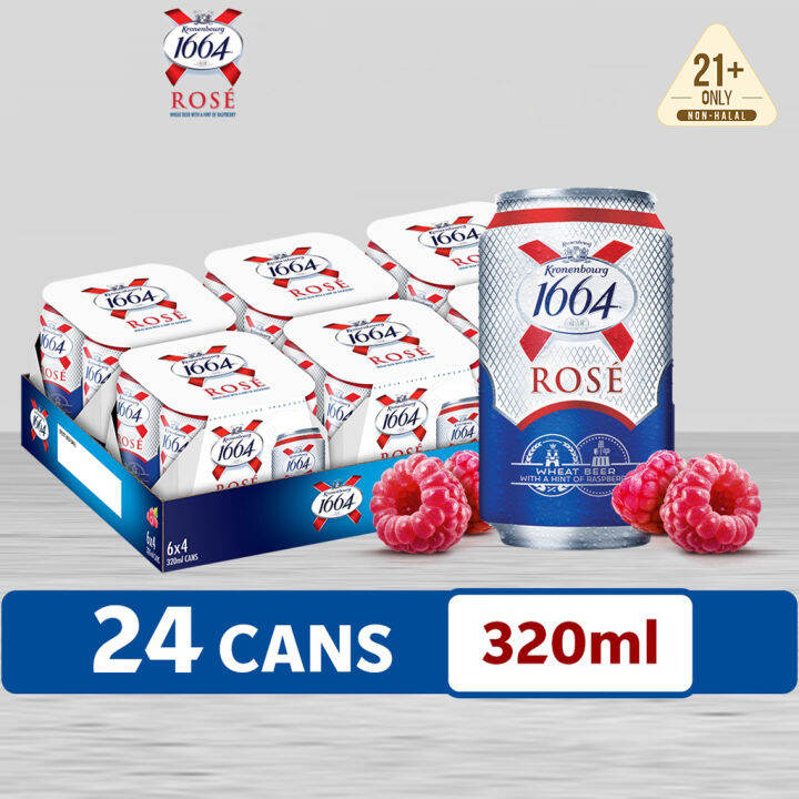 Kronenbourg 1664 Rose Beer 24-can pack | Lazada