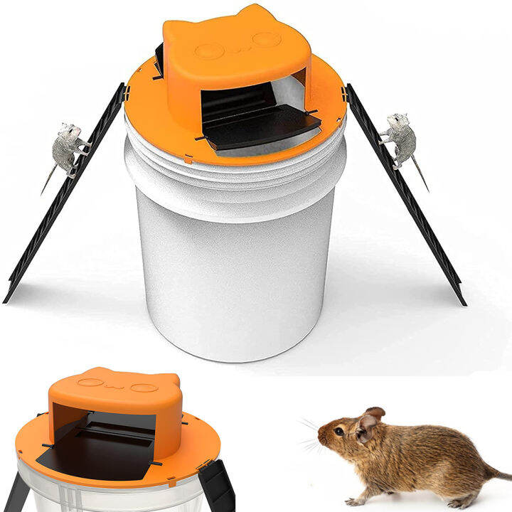 BUJUE Indoor and Outdoor Creative Rat Catching Slide Bucket Lid ...