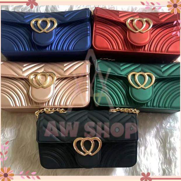 TAS IMPORT TAS JELLY MATTE DOUBLE LOVE | TAS SELEMPANG JELLY MATTE ...