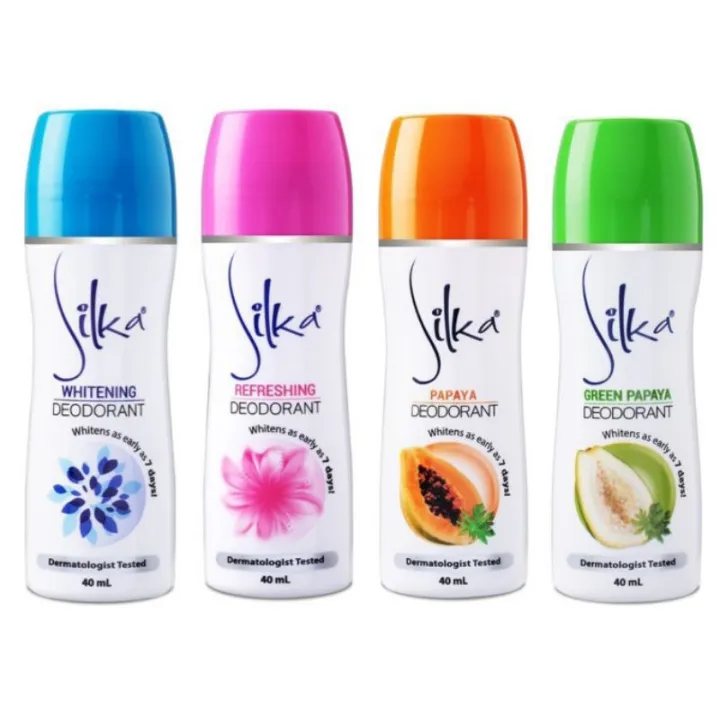 Silka Deodorant Papaya•Green Papaya•Refreshing•Whitening40ml/25ml ...