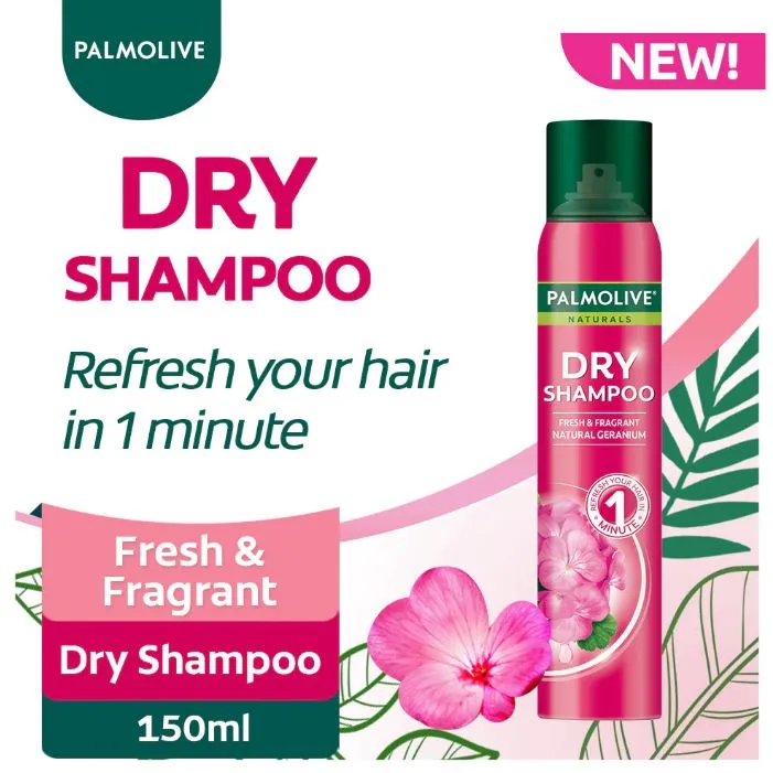 Palmolive Naturals Fresh & Fragrant Natural Geranium Dry Shampoo ...