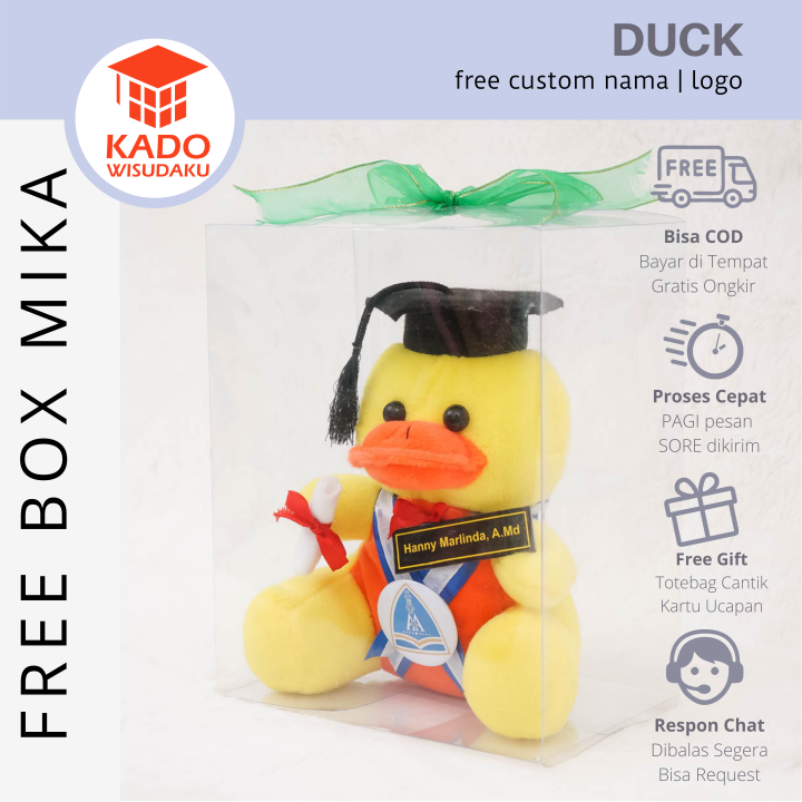 Boneka Wisuda Duck / Bebek Packing Box Mika | Lazada Indonesia