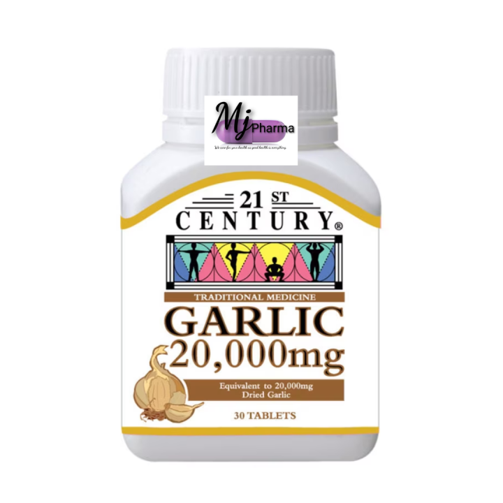 21st Century GARLIC 20,000mg Equivalent to 20,000mg Dried Garlic 30 ...