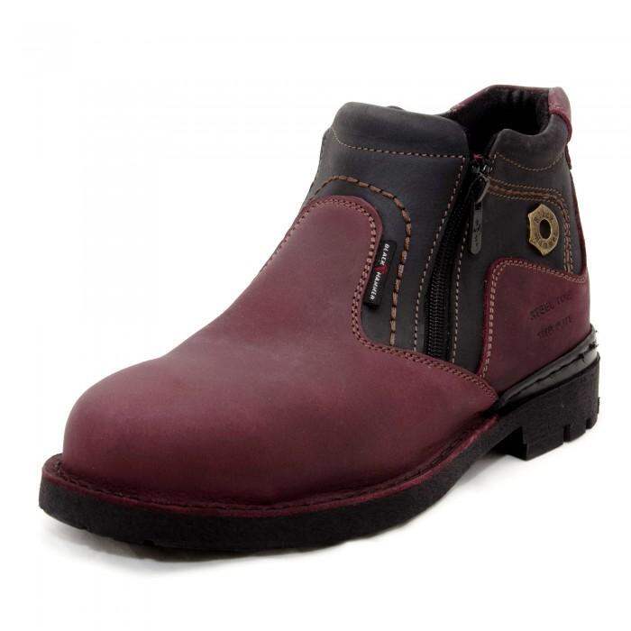 Black Hammer 4000 Series Mid Cut Zip Up Safety Shoes BH4701 | Lazada