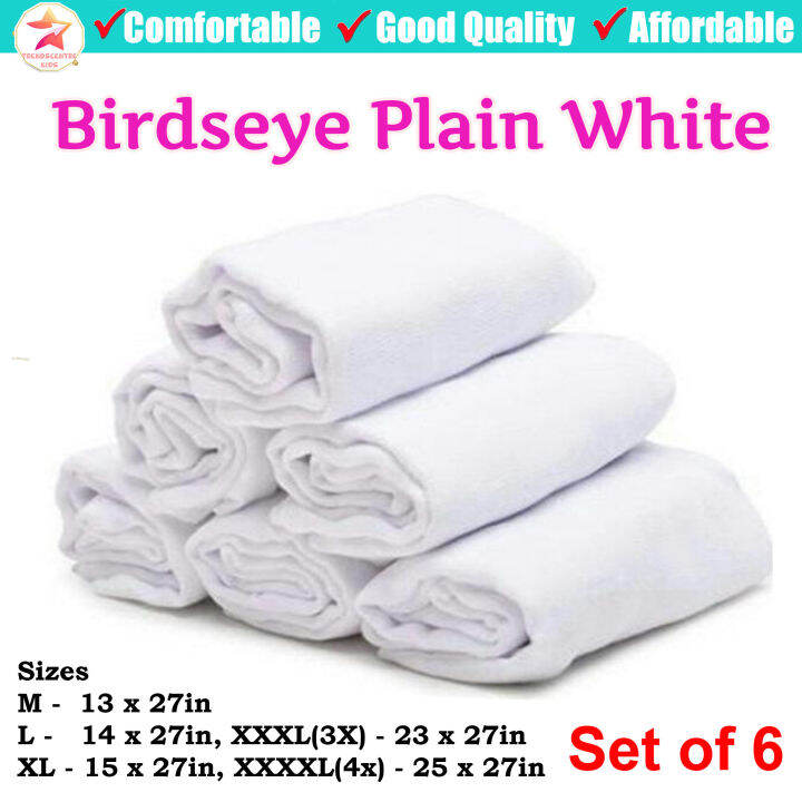 6pcs Cotton Birdseye Lampin for New born Baby Washable Cloth Diaper ...