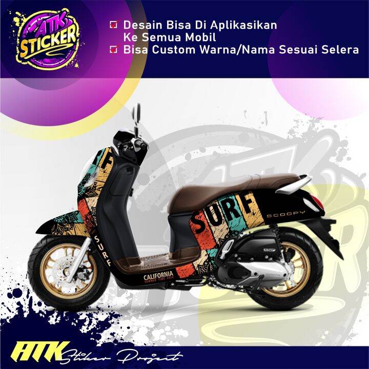 TERMURAHH!!!!!!!! Decal Scoopy 2021 Full Body Full Blok Sticker Scoopy ...