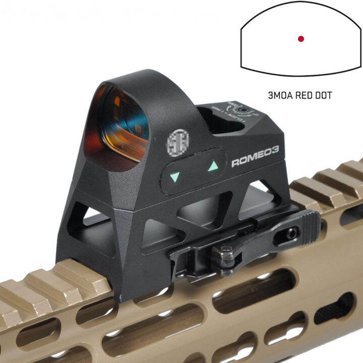 【YY】ROMEO3 RMR Mini 1x25mm 3 MOA Mini Red Dot Reflex Sight With Riser ...