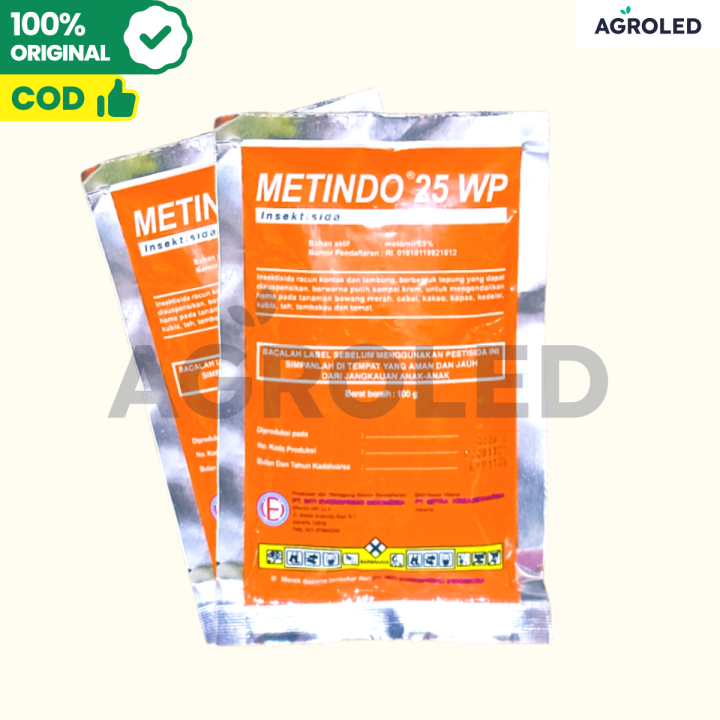 Insektisida METINDO 25 WP 100 gram metomil Obat pembasmi hama ulat ...
