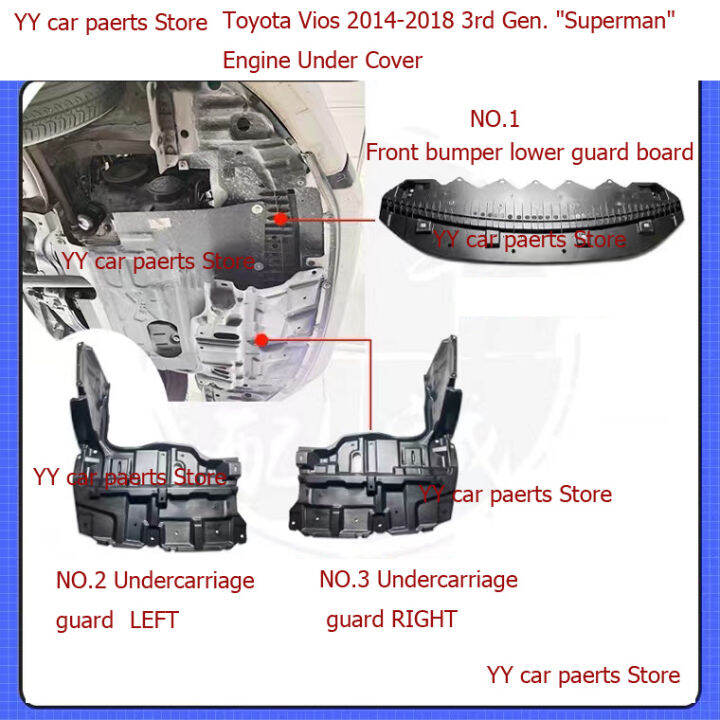 Toyota Vios 2014-2018 3rd Gen. "Superman" Engine Under Cover | Lazada PH