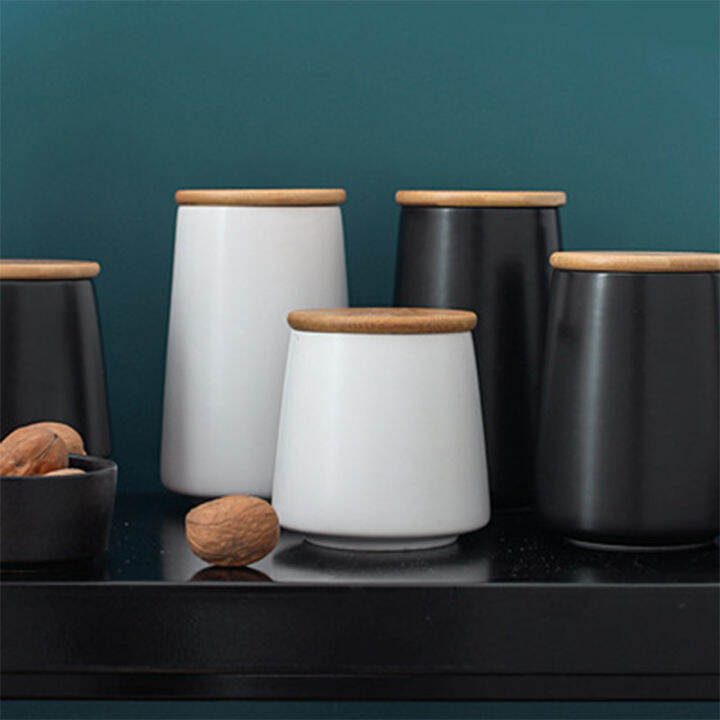 Nordic Multigrain Storage Ceramic Tank Tea Caddy Ceramic Airtight Jar ...