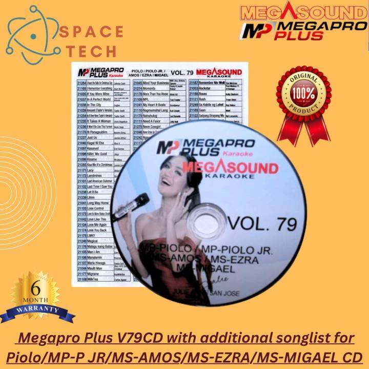 Megapro Plus Volume 79 CD for Piolo/MP-P JR/MS-AMOS/MS-EZRA/MS-MIGAEL CD with Songlist | Lazada PH