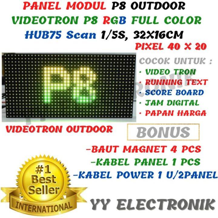 Panel Module Model LED P8 RGB outdoor FULL COLOR SMD Running Text | Lazada Indonesia