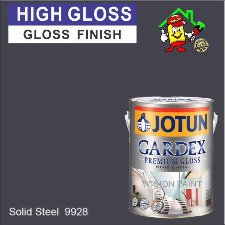 GARDEX 5L - 9928 Solid Steel • Jotun • Gloss Finish • Wood And Metal ...