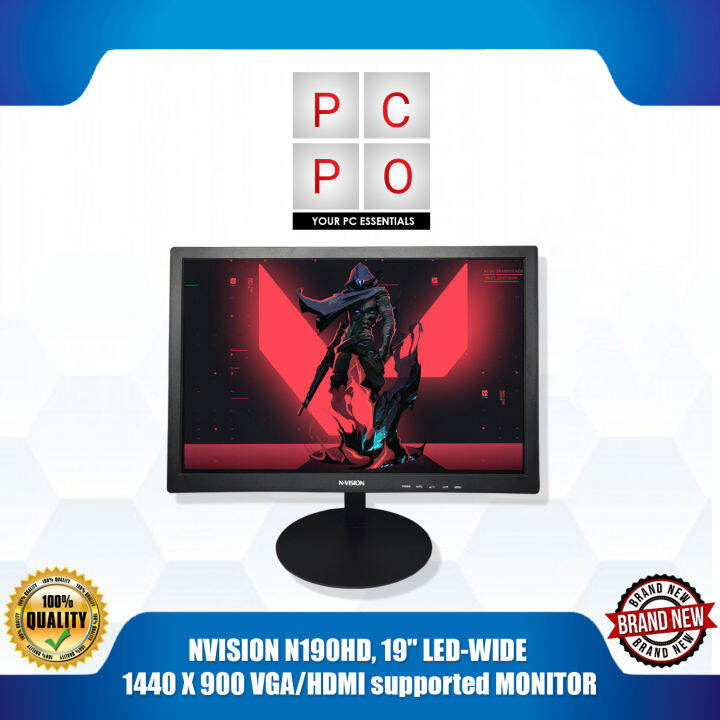NVISION N190HD, 19" LED-WIDE 1440 X 900 VGA/HDMI supported MONITOR ...