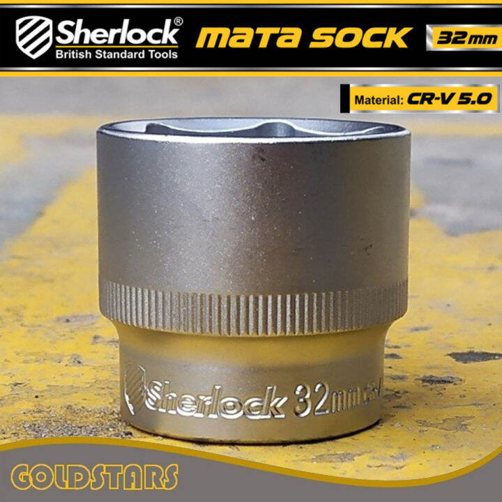 Kunci Shock 32 mm 6 PT Original Sherlock Mata Sok/Sock 1/2 inch ...