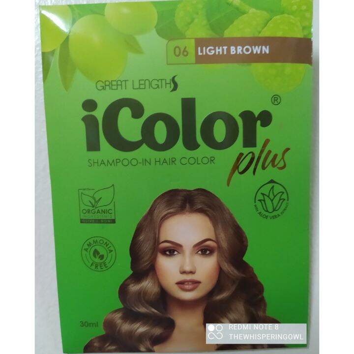 Great Length Lengths iColor Plus Hair Dye Shampoo No Ammonia Brown ...