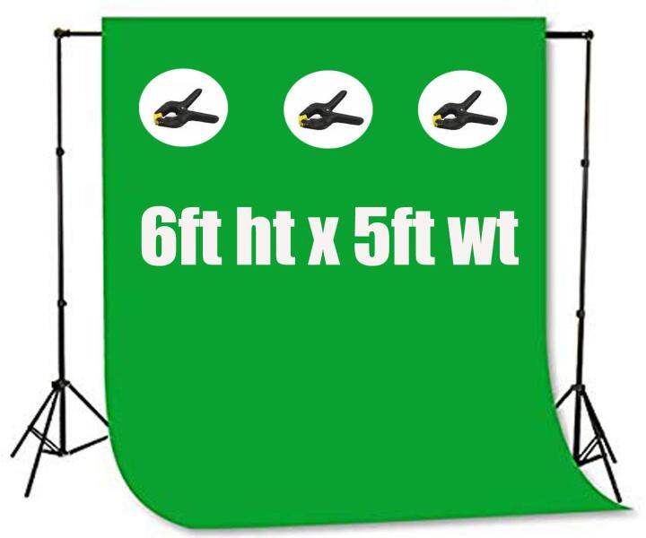 green screen backdrop with 3 clamps roll | Lazada PH