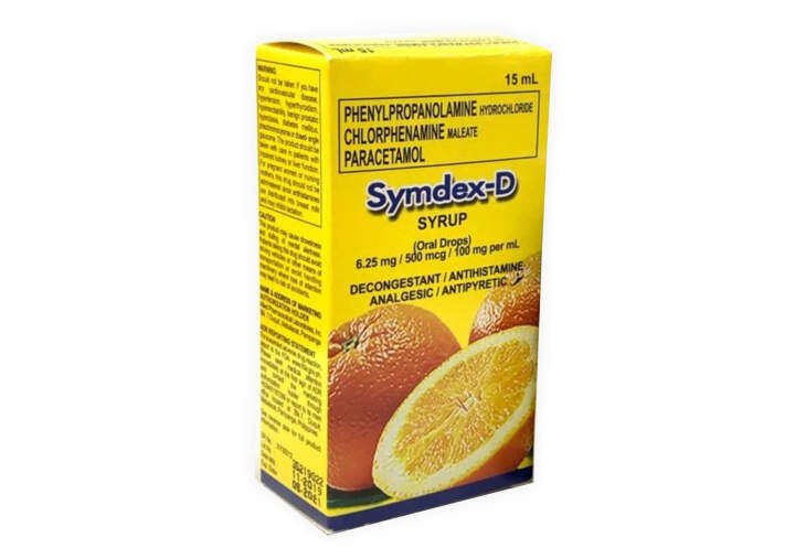 Symdex-D Phenylpropanolamine Chlorphenamine Paracetamol Oral Drop 15 mL ...