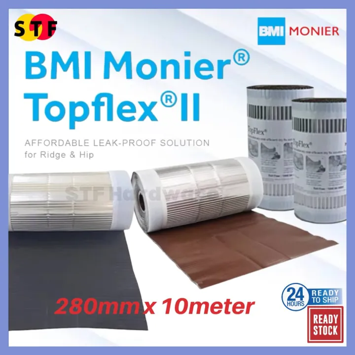 BMI Monier Topflex II 280 mm X 10M Dry Fix for Ridge & Hip Gam Aluminium untuk Rabung | Lazada