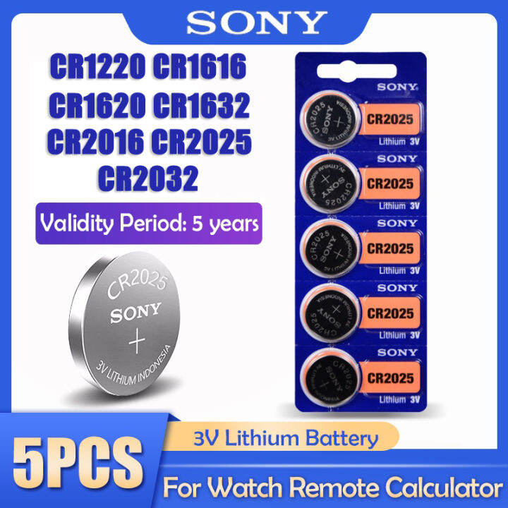 SONY CR1220 CR1616 CR1620 CR1632 CR2016 CR2025 CR2032 Lithium Coin Cell Button Battery 3V (PACK ...