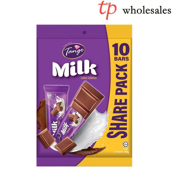TANGO CHOCOLATE SHARE PACK MILK FLAVOUR 10 X 15G (150G) | Lazada