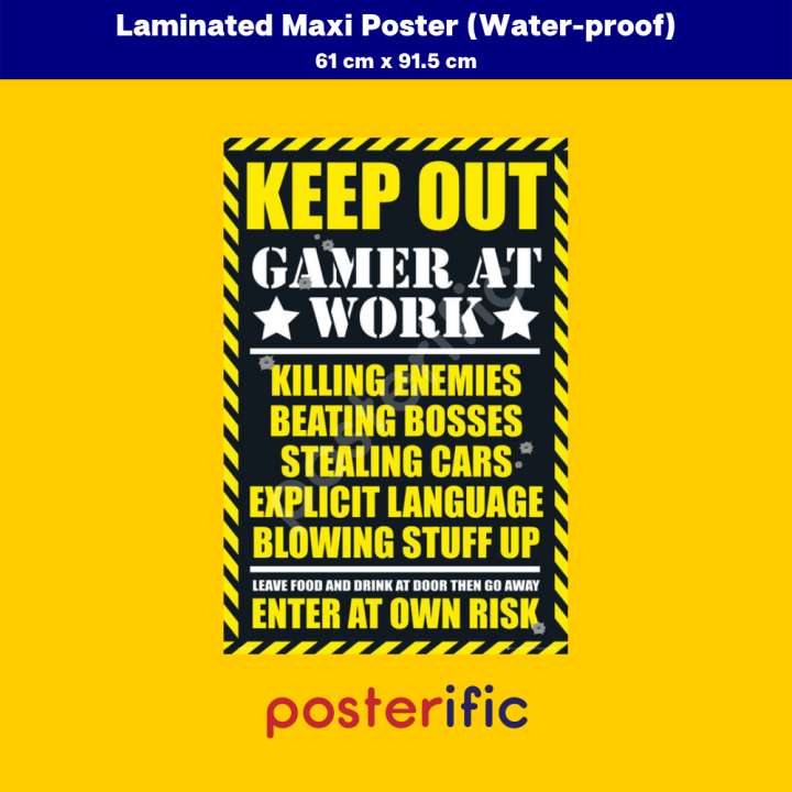 Gaming: Keep Out - Poster (61 cm X 91.5 cm) | Lazada