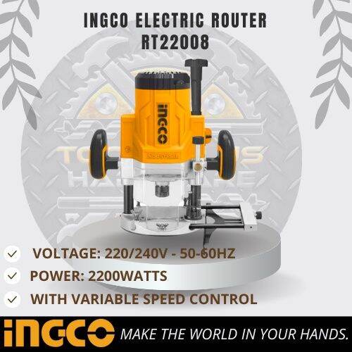 INGCO ELECTRIC ROUTER 2200W RT22008 | Lazada PH