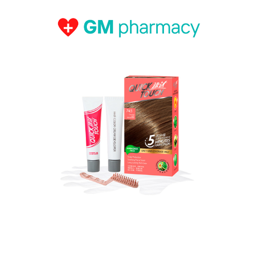 Quick Touch 5 Minutes Hair Color 743 Caramel Latte [100% Grey Hair ...