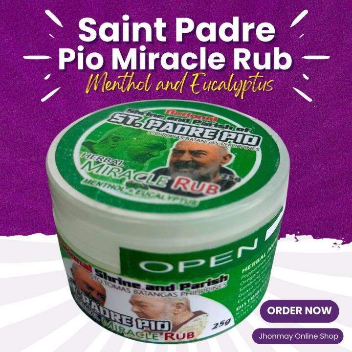 Jhonmay Online Shop Best Selling Authentic Saint Padre Pio Miracle Rub ...