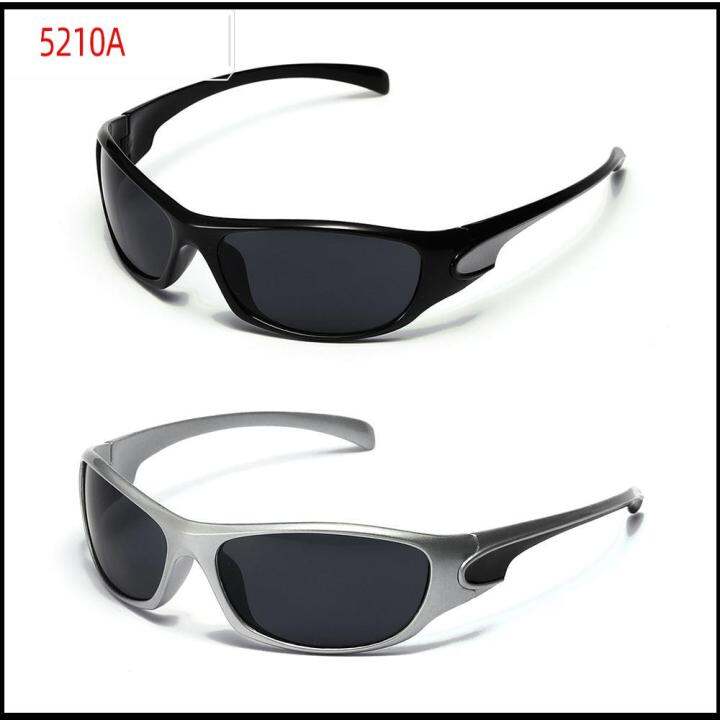 5210A อินเทรนด์ ขี่จักรยาน ขับรถ ผู้ชายผู้หญิง แว่นตา เฉดสีรูปไข่ แว่นตากันแดด Y2K แว่นตากันแดด ...