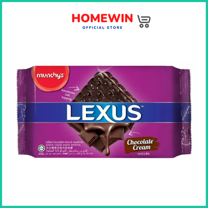 Munchy's Lexus Salted Chocolate Biscuit Sandwich Chocolate Cream (190g ...