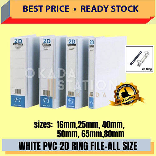 OKADA 2D PVC Ring File (A4) / Fail Kulit Keras / White File / Fail ...