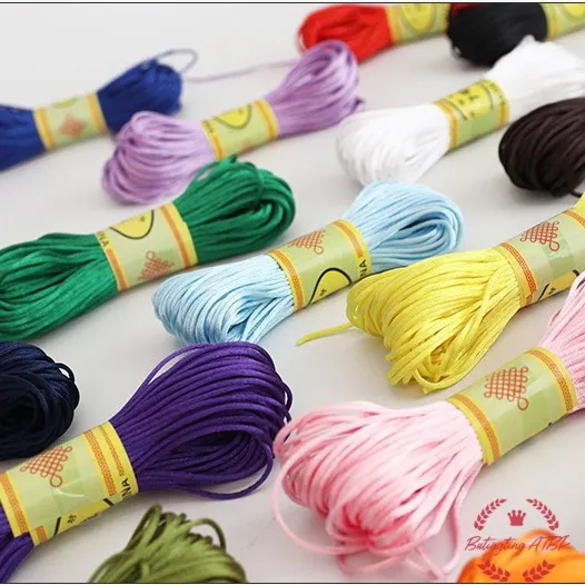 20 mete/ bundle 1.5mm Polyester Braided Long Rope DIY Chinese Knot ...