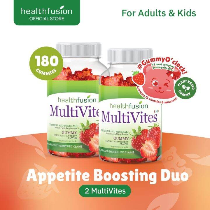 Health Fusion Multivites Gummy 180ct Adults Kids Vit E Zinc for ...