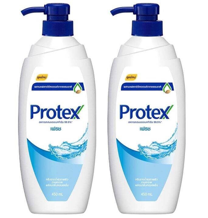Protex Shower Cream Fresh ครีมอาบน้ำ โพรเทคส์ เฟรช 450 ml. (แพคคู่ ...