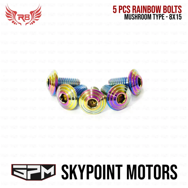 RAINBOW BOLTS MUSHROOM TYPE 8X15 (5PCS) (9855-853) | Lazada PH
