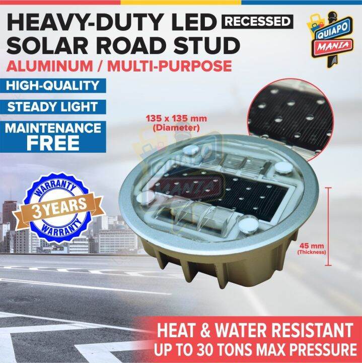 LED Solar Stud Recessed Heavy-Duty / Road Stud / Highway Stud / Pathway ...