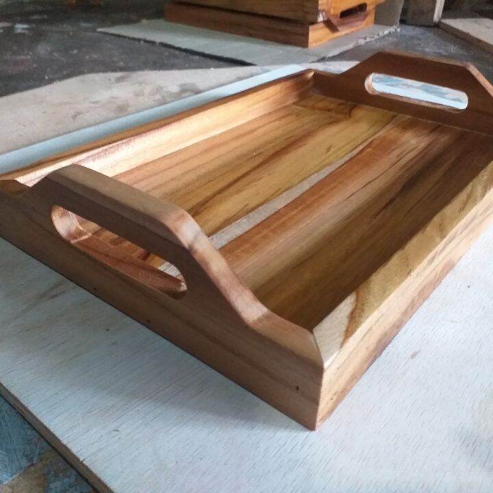 WOODEN TRAY / BAKI NAMPAN KAYU MINIMALIS TRAY KAYU KOTAK KAYU baki tray ...