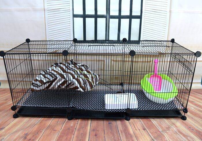 Luxury Pet Magic Piece Cage Rabbit Cage Dutch Pig Black Cage Cat Cage ...