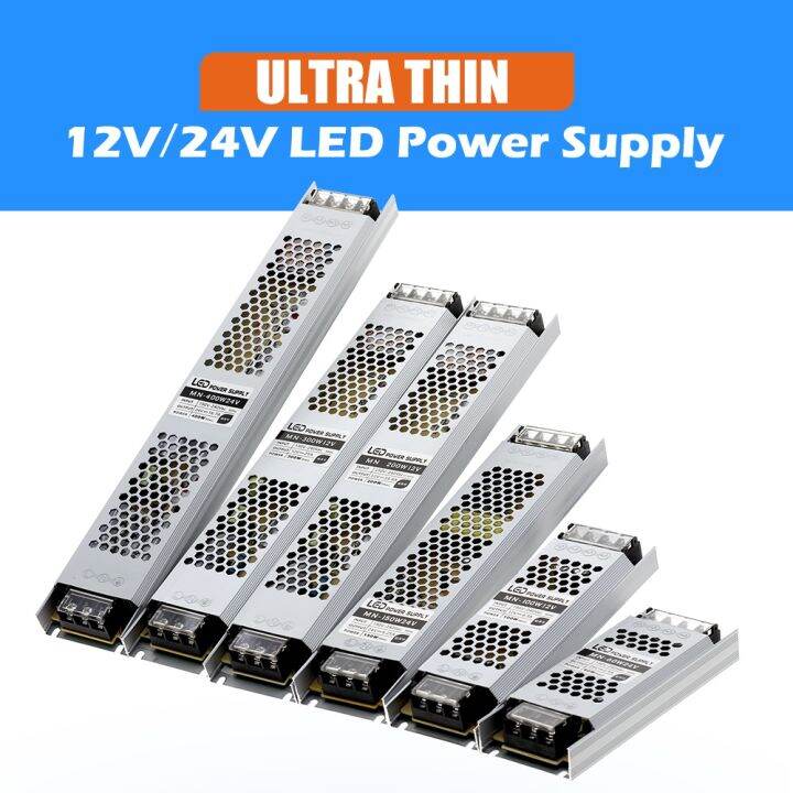 Ultra Thin Power Supply DC12V 24V 60W 100W 150W 200W 300W 400W Lighting Transformers Led Driver ...