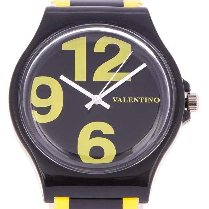 Valentino Watch for Unisex 20122091-YELLOW BLACK Plastic Strap Analog ...