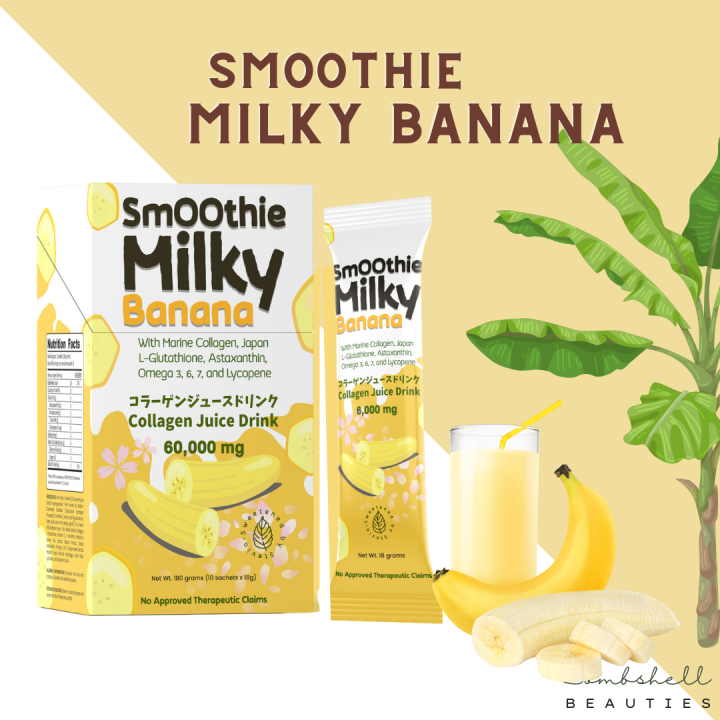 SMOOTHIE MILKY BANANA Collagen Drink | 60,000 mg | 10 Sachets ...