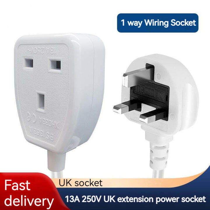 Singapore black white 1 way extension power socket 13A household ...