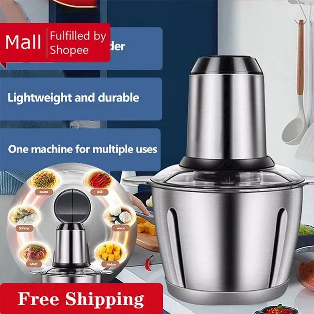 Electric Meat Mincer Food Processor Meat Grinder Food Mixer MultiFunction Blender Household ...