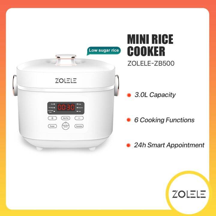 ZOLELE ZB500 Low Sugar Rice Cooker Smart Hot Pot Rice Cooker 3L Multifunctional desugar rice ...