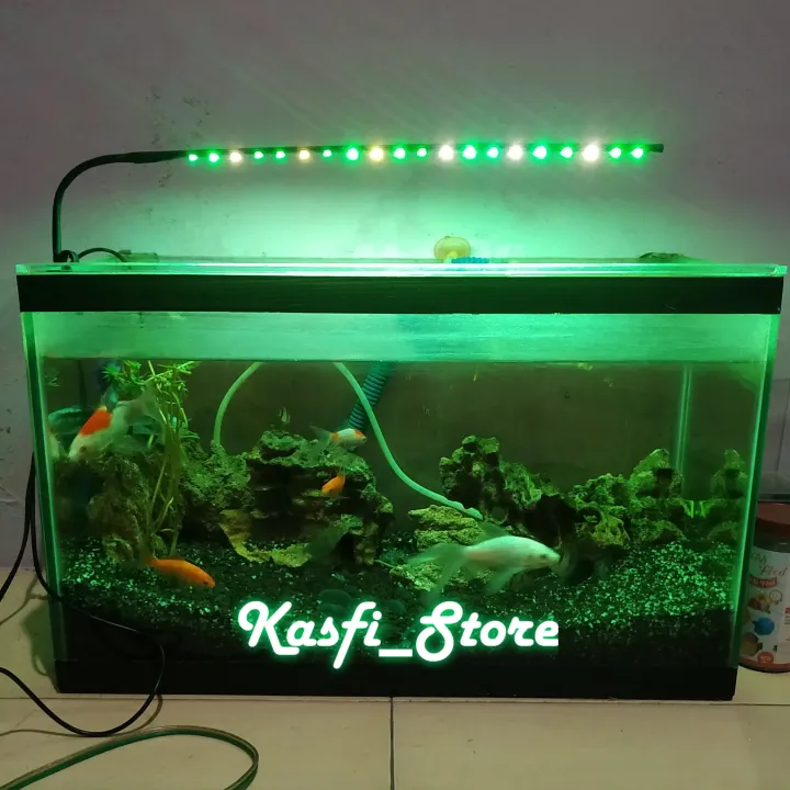 Lampu aquarium 40cm 20 mata LED smd Hijau putih lampu aquascape lampu ...