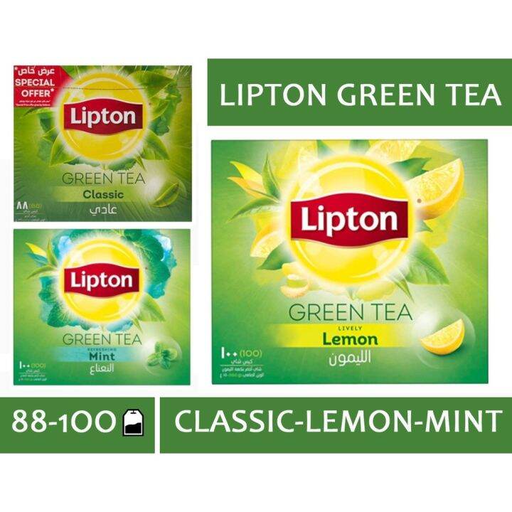 Lipton Green Tea Classic/Lemon/MInt- 100 teabags | Lazada PH