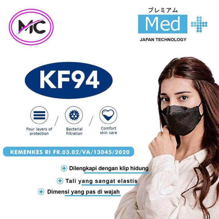 Masker KF94 Premium Masker Korea Kesehatan Warna 4 Ply Isi 10 Pcs Tebal ...